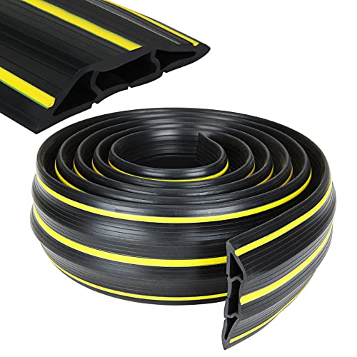 YOUNTHYE Rubber Floor Cable Cover 3m, Floor Cable Protector, Wire Cover ...