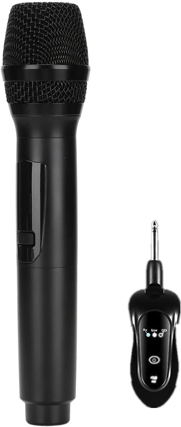 Wireless Microphone, UHF Handheld Dynamic Microphone, with Rechargeable ...
