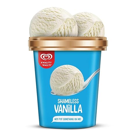 Kwality Wall's The Dairy Factory Vanilla Icecream Tub, 700 ml : Amazon ...