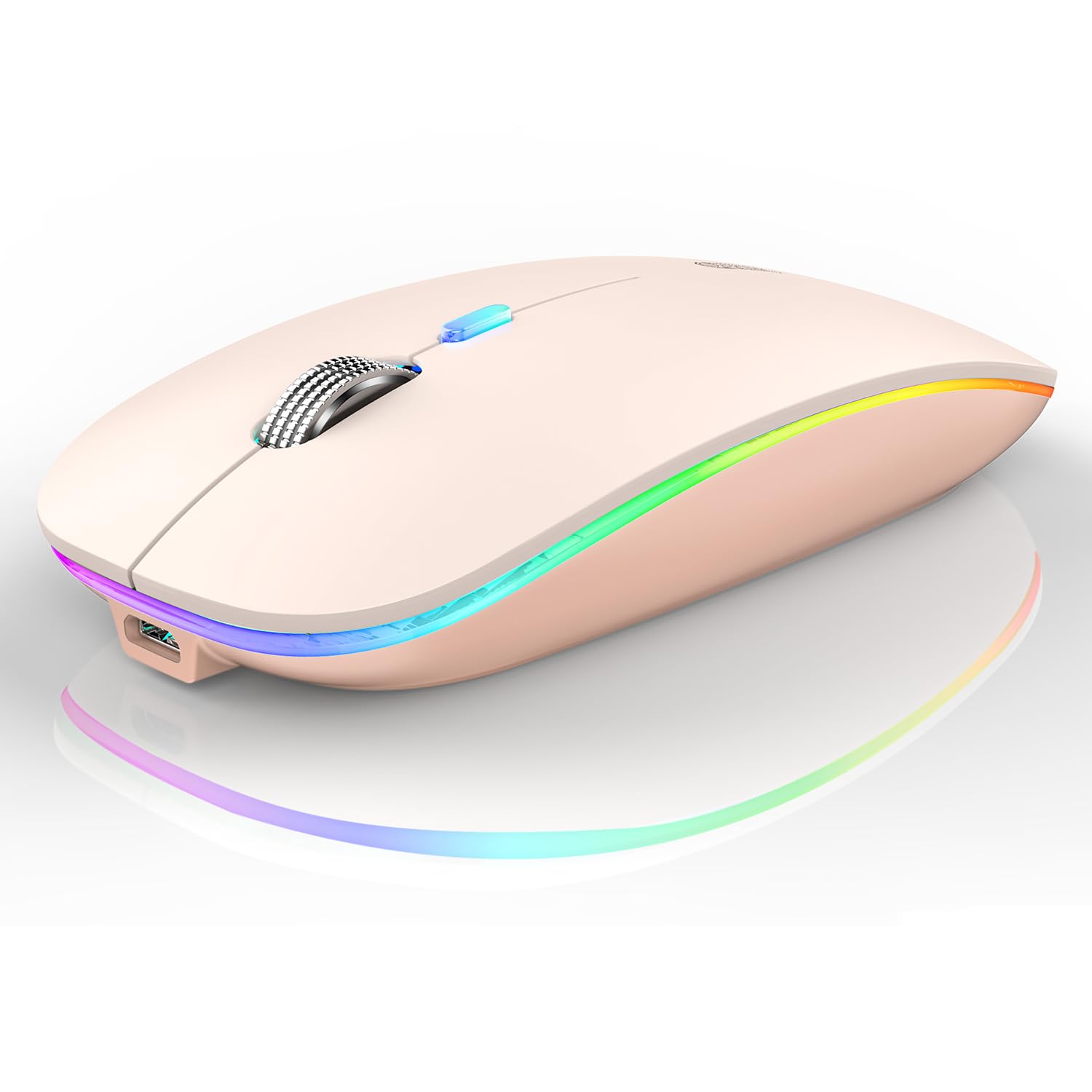 Amazon.com: Uiosmuph LED Wireless Mouse, G12 Slim Rechargeable Silent ...