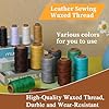 Amazon.com: DIUDUS 218 Yards Waxed Leather Thread, Leather Sewing Waxed ...