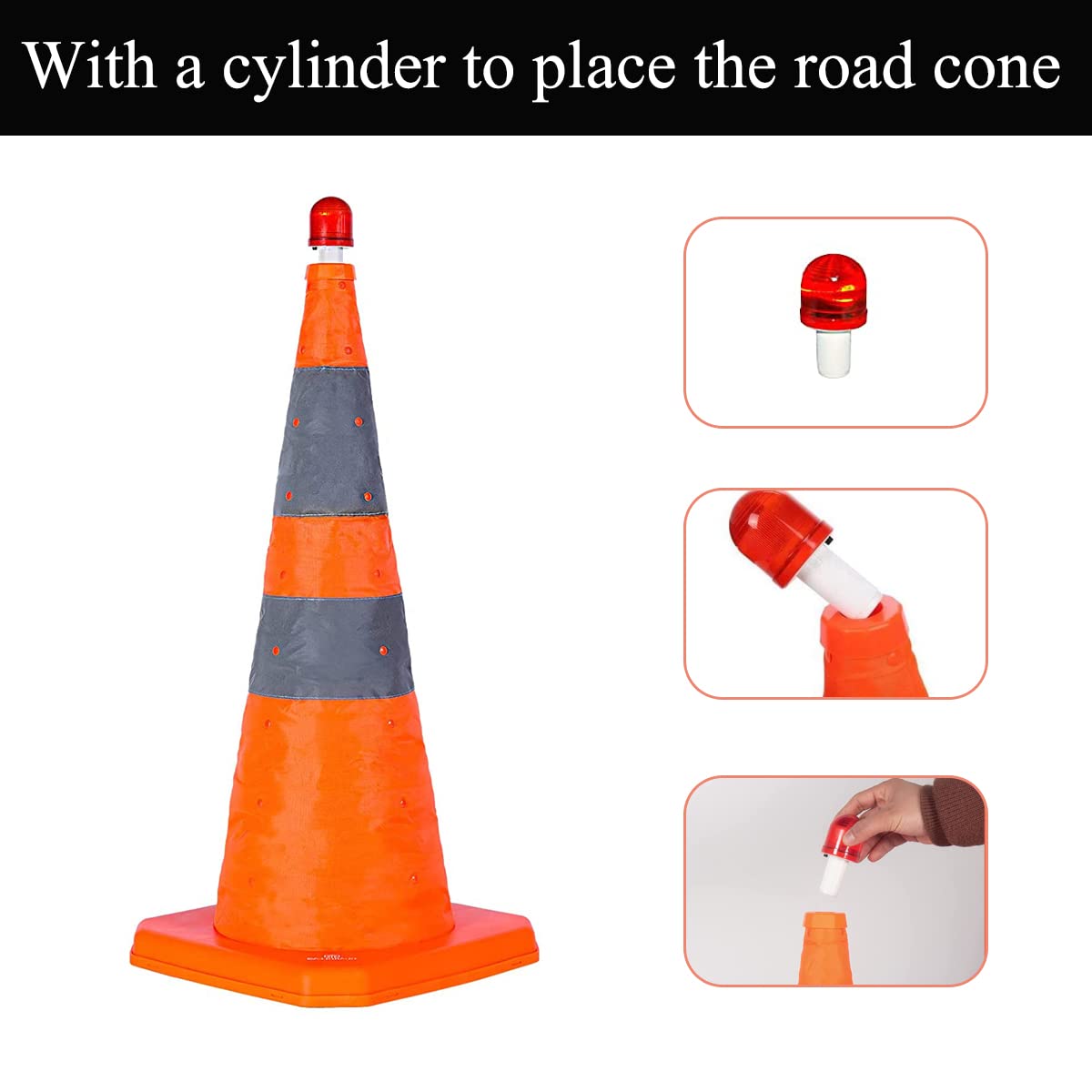 Detectorcatty Ultra Bright LED Road Hazard Skip Light Flashing Safty ...