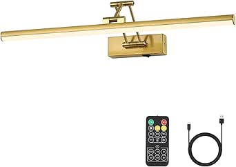Joossnwell Battery Operated Picture Light for Wall Rechargeable Art ...