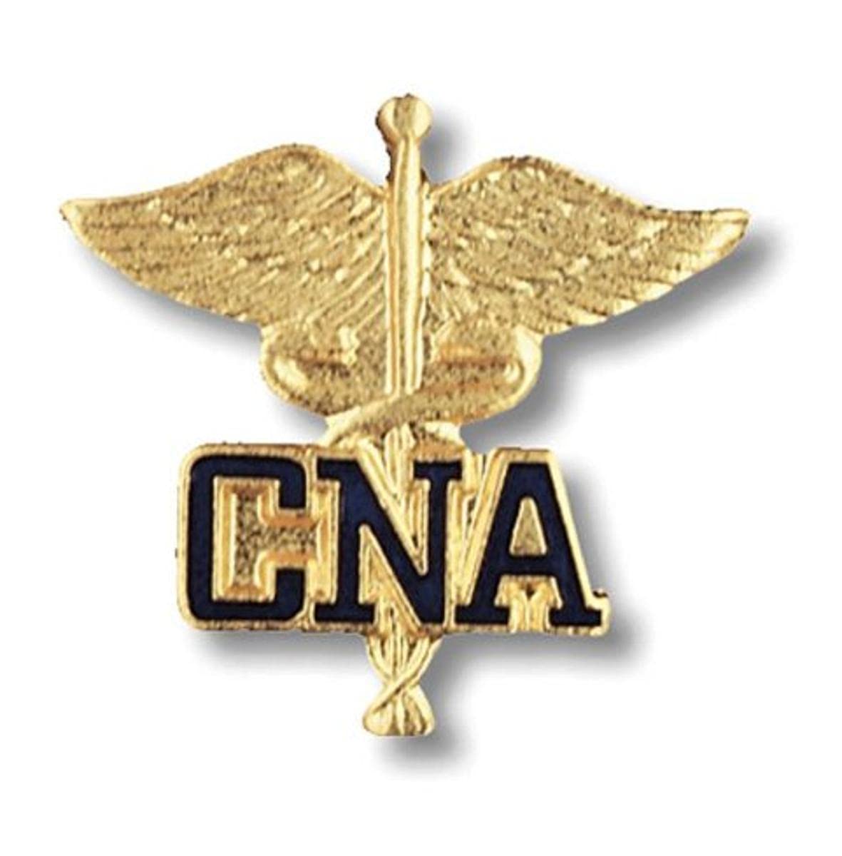 Amazon.com: Prestige Medical Emblem Pin, CNA (Letters on Caduceus ...