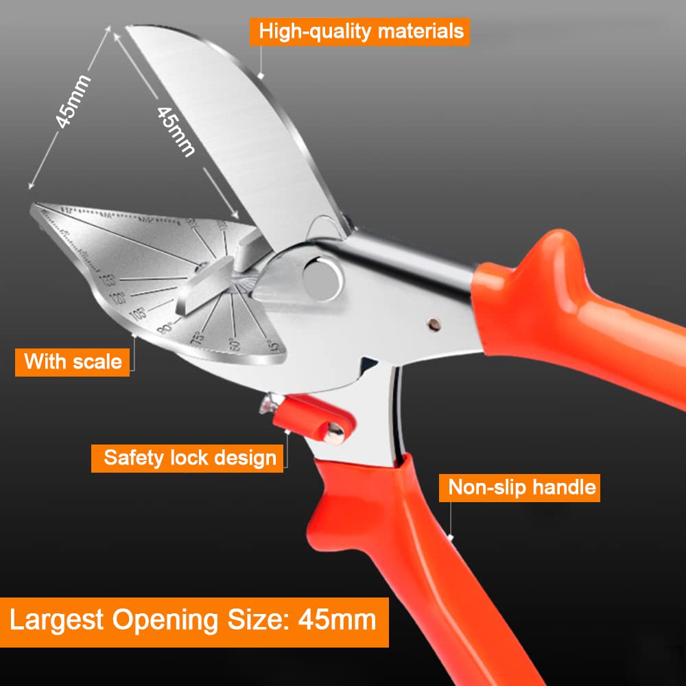 Miter Cutter 45 to 135 Degree Multi Angle Miter Shear Cutter Soft Wood ...