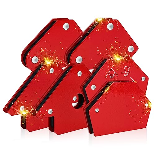 Pack of 6 welding magnets, strong magnetic welding angle with 25 lbs ...