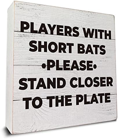 Amazon.com: Wallors Funny Mens Bathroom Signs, Players With Short Bats ...