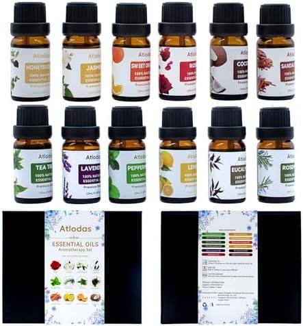 Amazon.com: 12 Natural Essential Oils Set, Organic Fragrance Oil ...