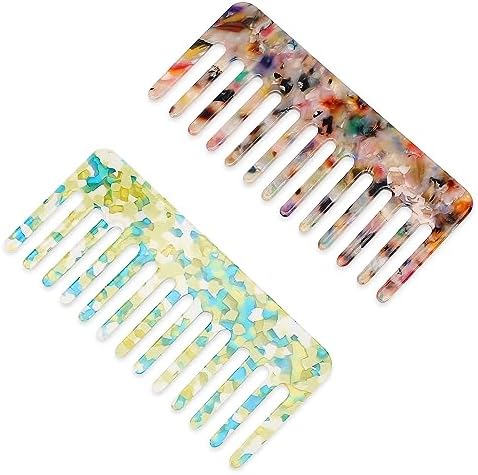 Amazon.com : Large Wide Tooth Tortoise Shell Comb Hair Detangling Comb ...