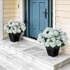 2 Pack Artificial Geranium Flowers Topitary Trees for Outdoors, UV ...