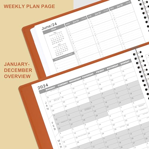 Snapklik.com : 2024 Weekly Appointment Book/Planner - JANUARY - DECEMBER 2024, 53 Weeks Daily ...