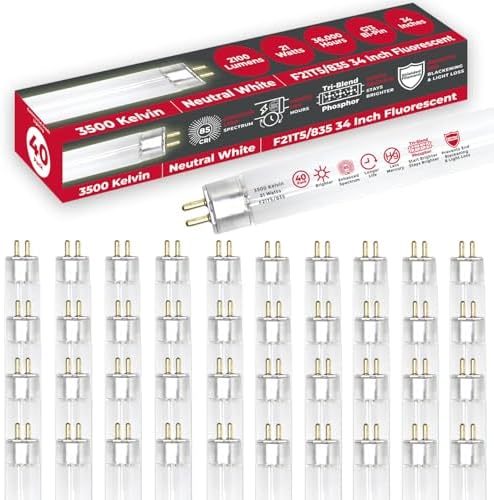 Sunlite 21 Watt T5 High Performance Straight Tube, Mini Bi-Pin Base ...
