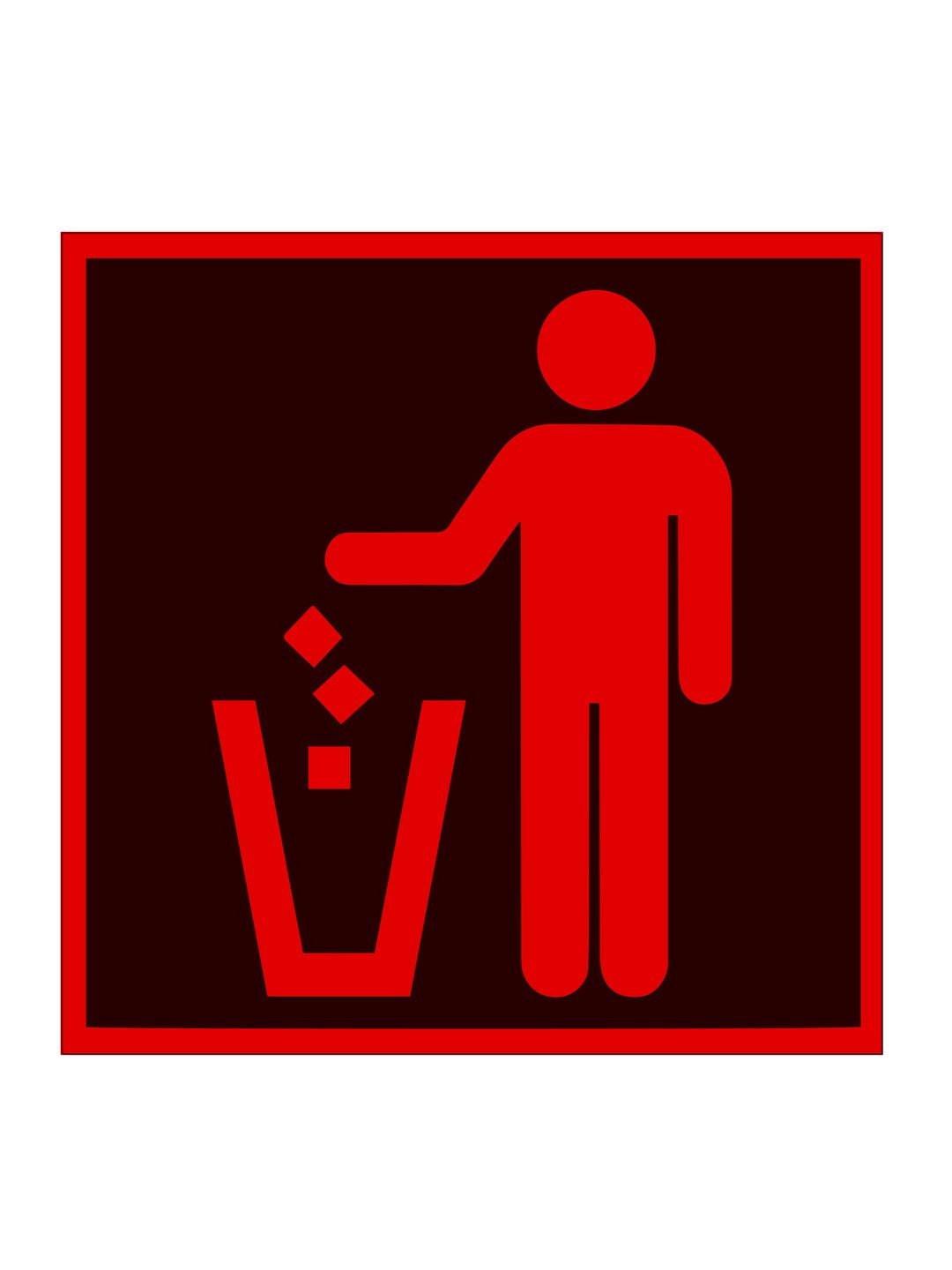 999Store office supplies sunboard use dustbin sticker signage sign ...