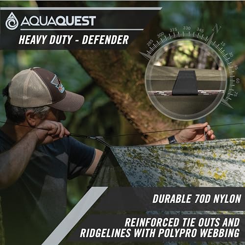 Aqua Quest Defender Tarp Kit – 100% Waterproof Heavy Duty Nylon ...