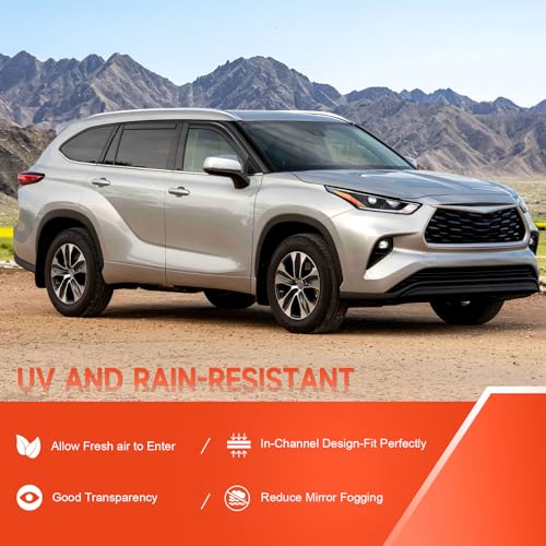 Snapklik.com : ACLONG In Channel Rain Guards For Toyota Highlander 2021 ...