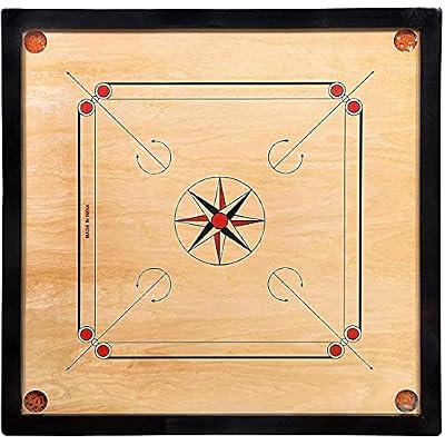 Wooden Round Pocket Carrom Board with Wooden Coins, Nepal | Ubuy