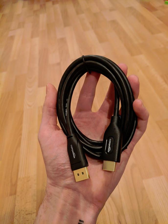 Amazon Basics Uni-Directional DisplayPort to HDMI Display Cable 4K@30Hz ...