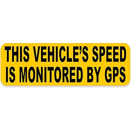 Amazon.com - This Vehicle's Speed is Monitored by GPS Bumper Sticker ...