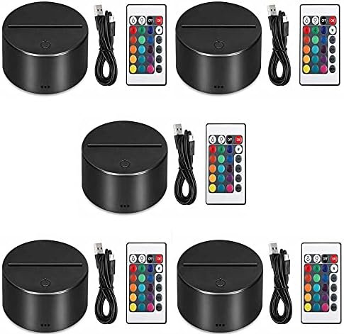 HYNNIO LED Light Base, 20-Pack 3D Night LED Light Lamp Base, Includes ...