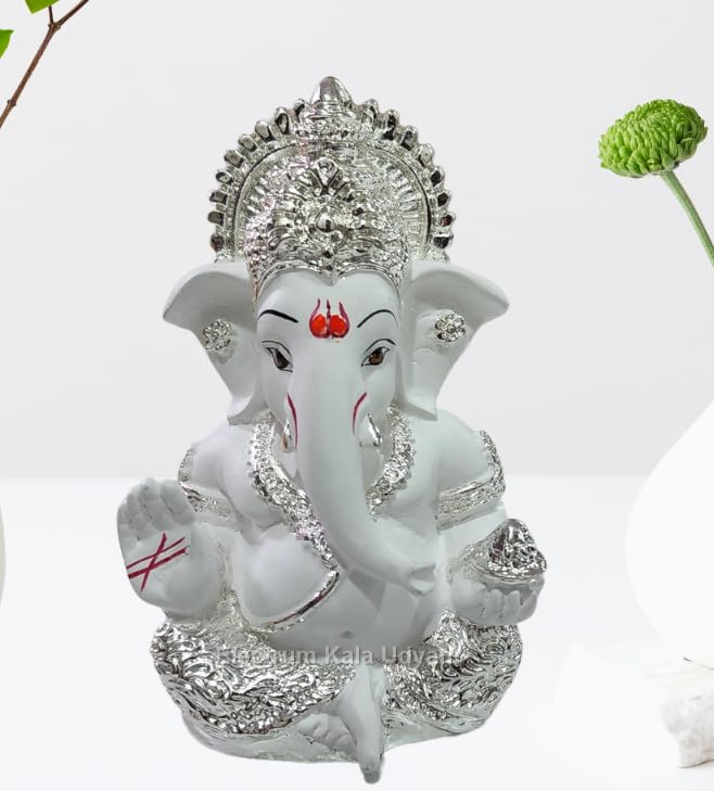 Electrum Kala udyam Silver Plated Mukut Ganesha - 999 Silver Plating ...