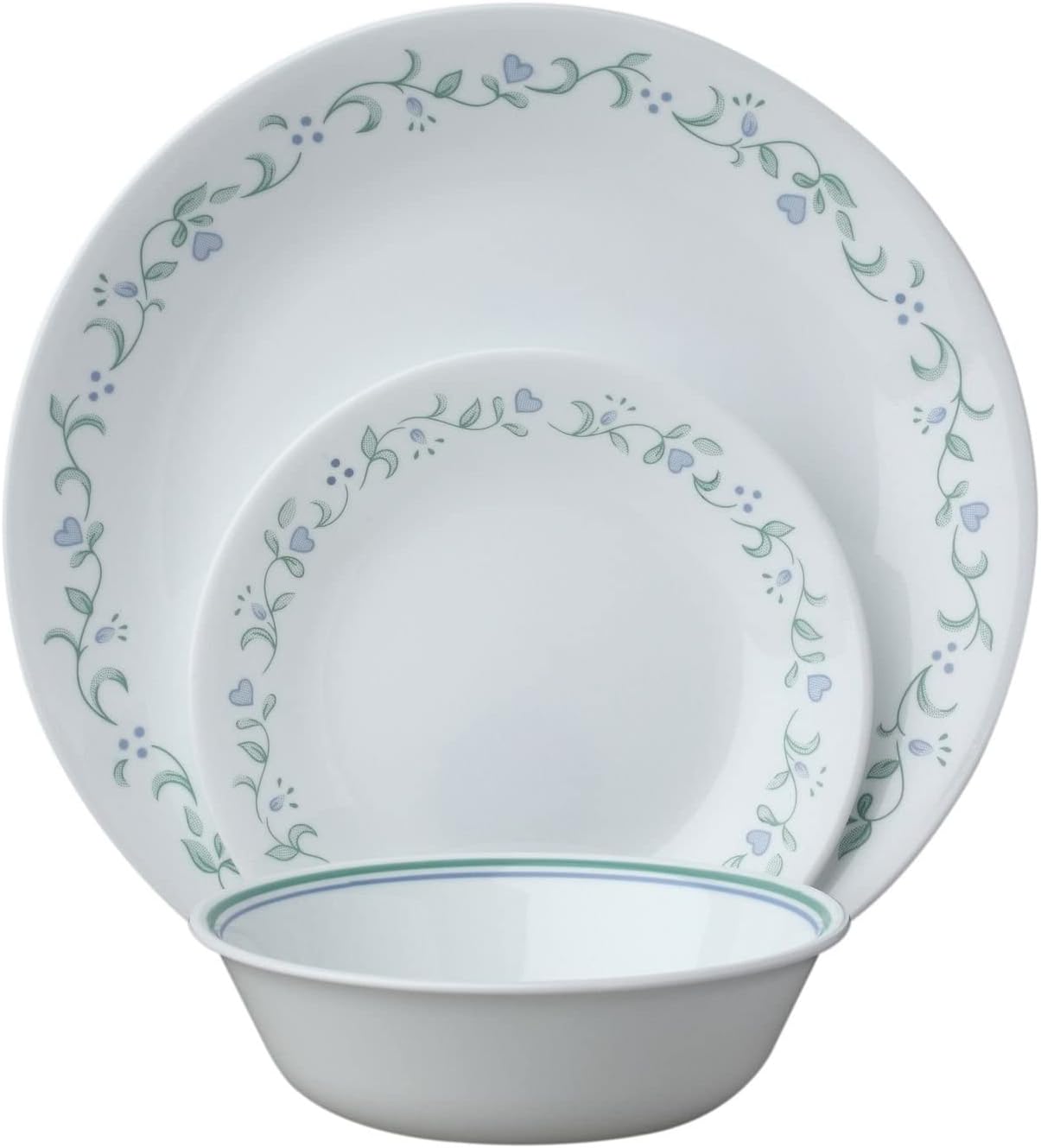 Amazon.com | Corelle Country Cottage 12 Piece Service for 4, White, 12 ...