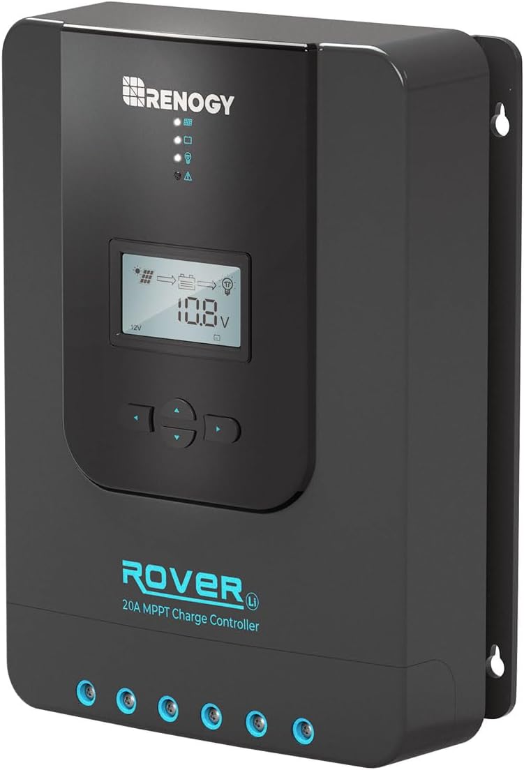 Renogy MPPT Charge Controller 20A, 12V/24V DC 20 Amp Input MPPT Charge ...