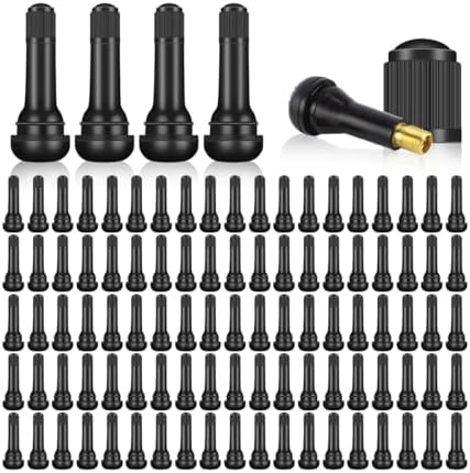 Amazon.com: Mandark 100PCS Car TR413 Tire Valve Stems, Rubber Snap-in ...