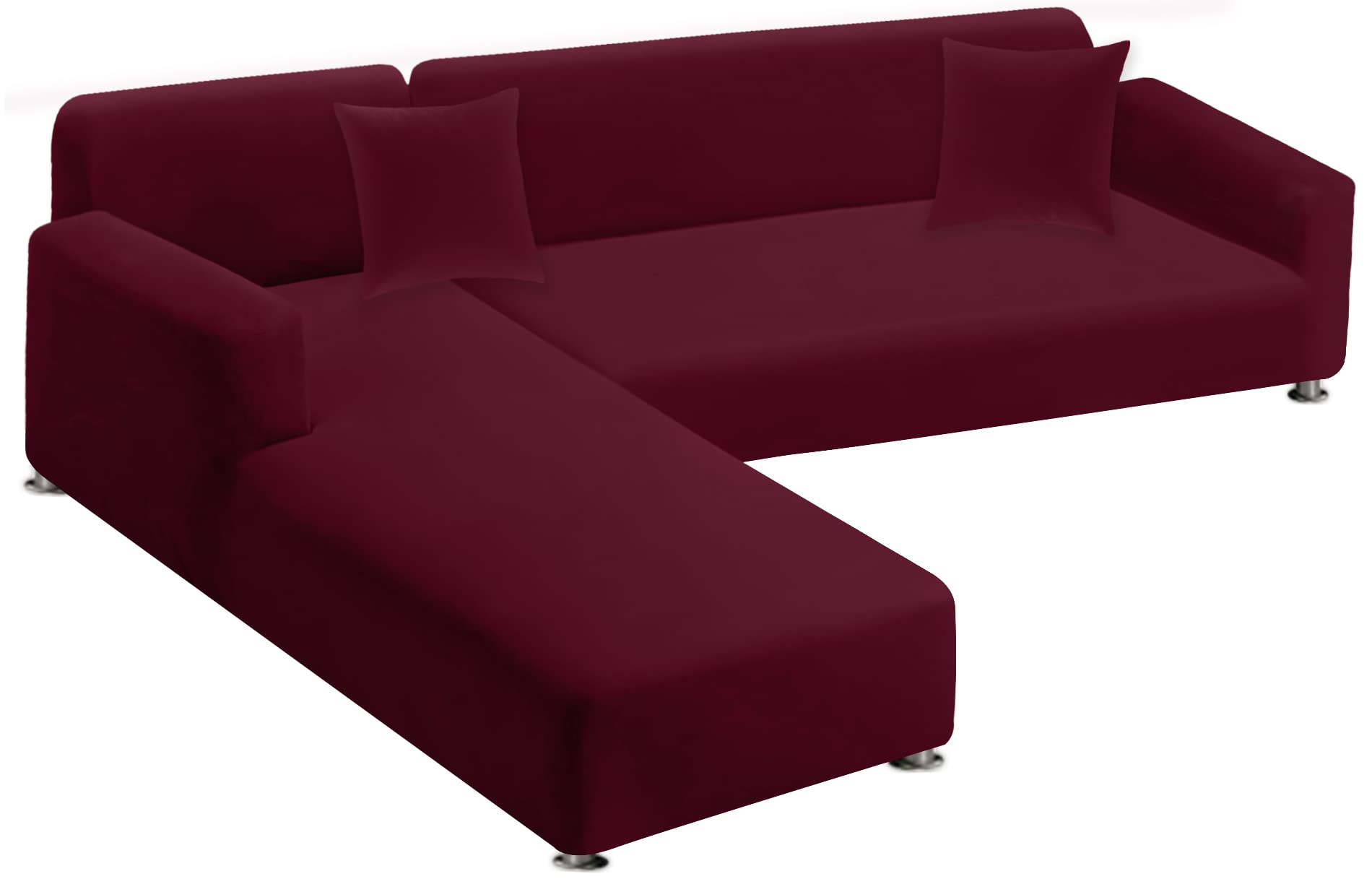 Amazon.com: LA MEACK Sectional couch covers 2-Piece Softness L Shaped ...