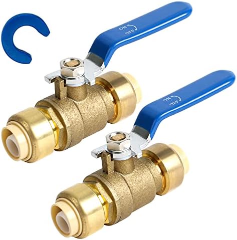 SharkBite 1/2 Inch Ball Valve, Push to Connect Brass Plumbing Fitting ...