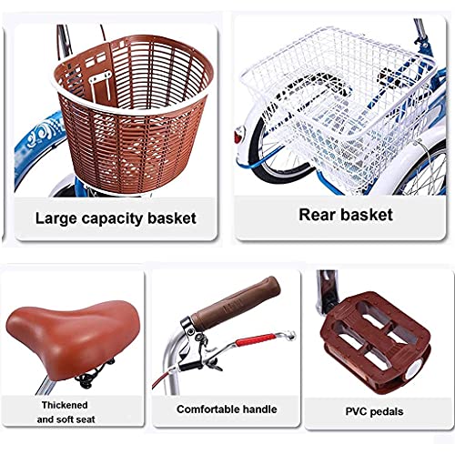 ZJZ Driewielige fiets 20 Inch Trike Fiets Verstelbare Rugleuning Seat 3 ...