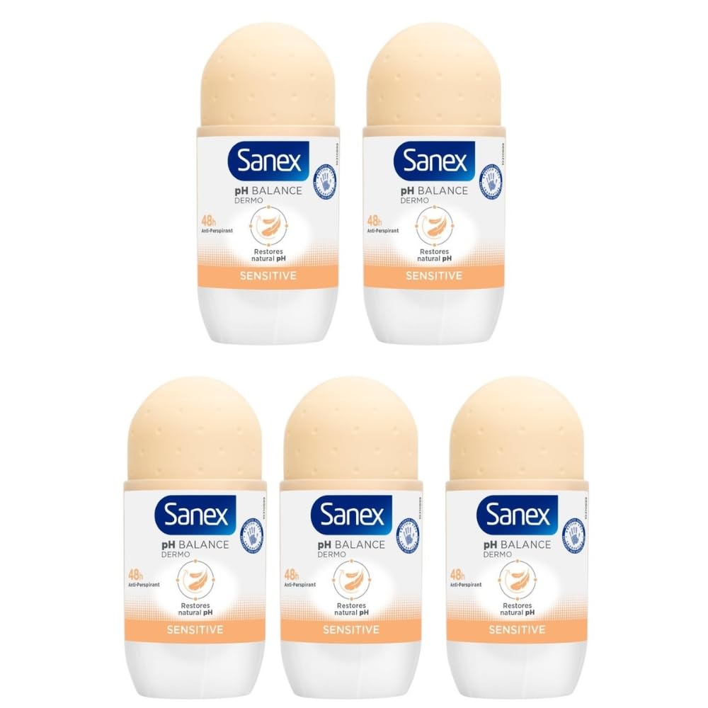50Ml X 5 Sanex Roll On Deodorant Sensitive : Amazon.co.uk: Beauty