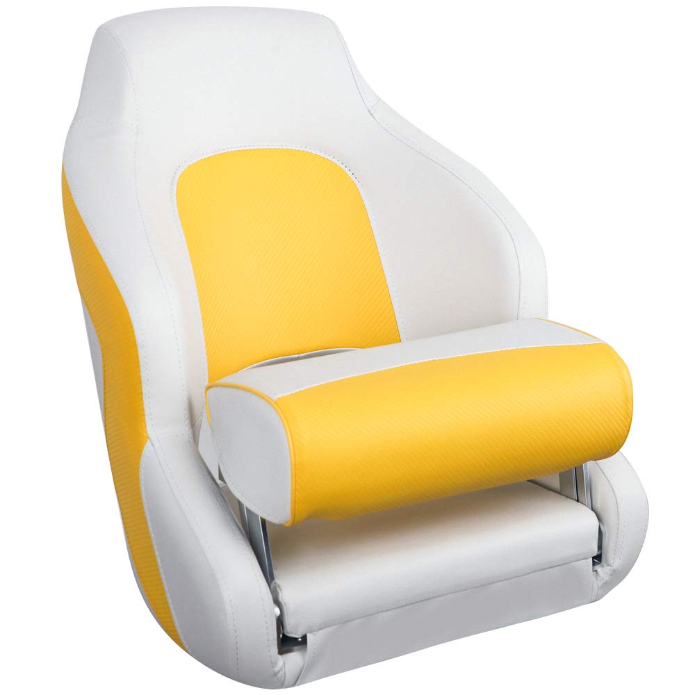 MSC Captain Boat Seat (White/Yellow)