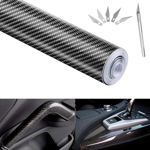 LinJie Carbon Fiber Sticker, 6D Carbon Fiber Vinyl Wrap,1.52m*50cm with ...