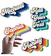 Amazon.com: Personalized Custom Name 3D Cute Hot Pink Sticker Custom ...