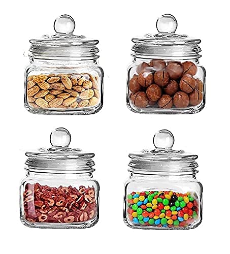 Buy Nilkanth varni Pop Glass Jar with Glass Airtight Lid 500 ml ...