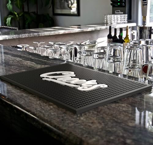 Snapklik.com : Highball & Chaser Premium Cheers Bar Mat 18in X 12in 1cm ...