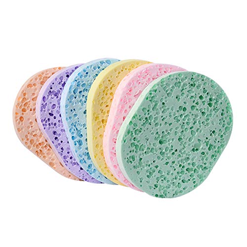 Amazon.com : 6 PCS Colorful Wash Face Sponge, Facial Cleansing Sponge ...