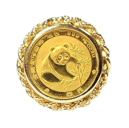 Amazon.com: Finecreation_usa !! 14K Yellow Gold Finish Panda Coin ...