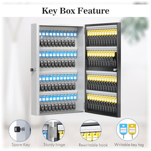 Snapklik.com : WeHere 96 Key Lock Box Wall Mount
