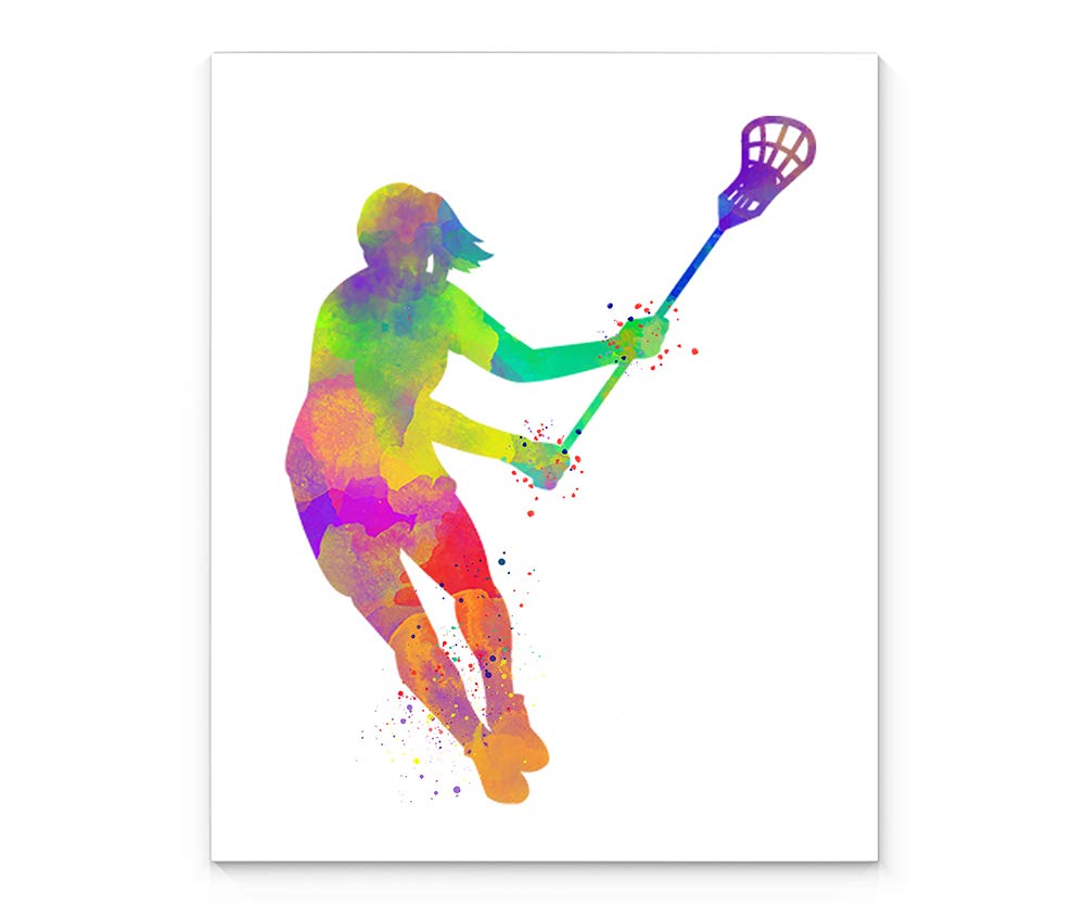 Amazon.com: Lacrosse Player Sport Abstract Wall Art Print 11x14, Ideal ...
