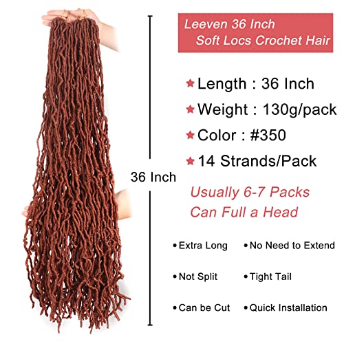 Snapklik.com : Leeven Ginger Soft Locs 36 Inch Copper Red New Faux Locs ...