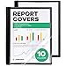 Amazon.com: Report Covers - Report Covers with 3-Prong Fasteners Clear ...