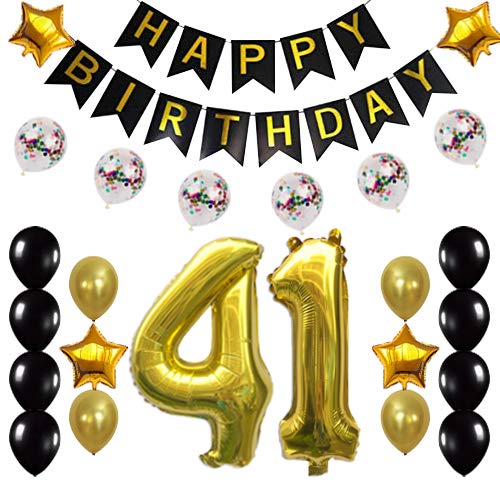 41st Birthday Decorations Party Supplies Happy 41st Birthday Confetti ...