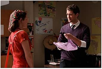 Glee Matthew Morrison as Mr. Schuester opening gift with Sarah Drew aas ...