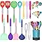 Amazon.com: Silicone Cooking Utensil Set, Fungun Non-stick Kitchen ...