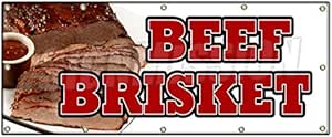 Amazon.com : 48"x120" Beef Brisket Banner Sign Slow Cooked bar b que ...