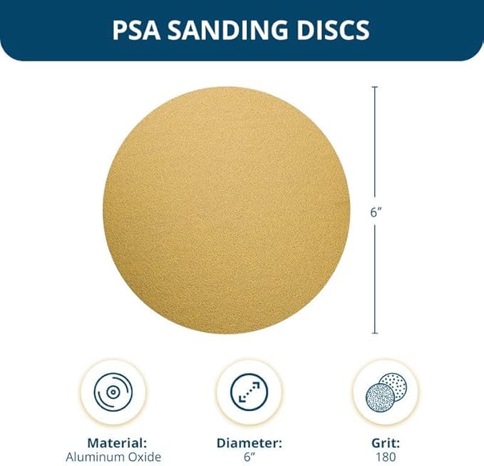 Snapklik.com : Benchmark Abrasives Professional Gold 6-Inch PSA Sanding ...