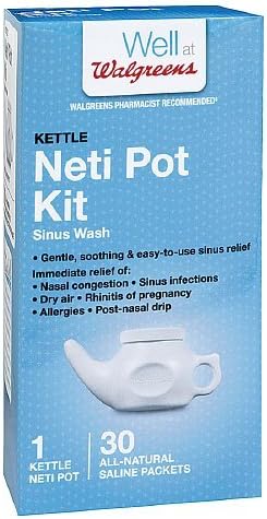 Amazon.com: Walgreens Classic Sinus Neti Pot with 30 Refill Packets ...