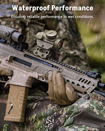 Snapklik.com : MidTen 2MOA Red Dot Sight 1x25mm Reflex Sight Waterproof ...