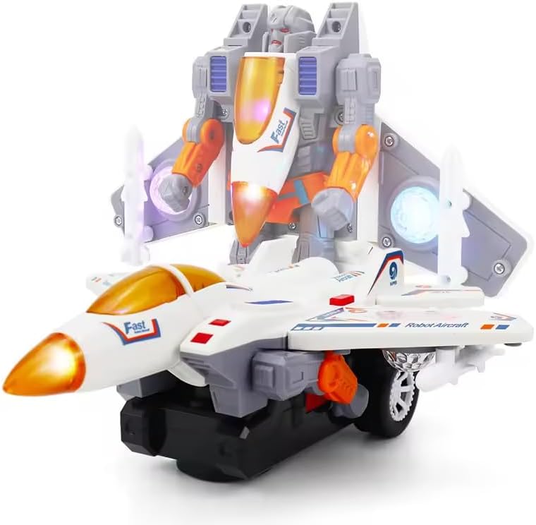 URBAN TOYS Transforming Aircraft To Robot Toy With 3D Light & Sound ...